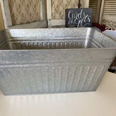 Rectangular Galvanized Tub – Rigby Wedding Rentals