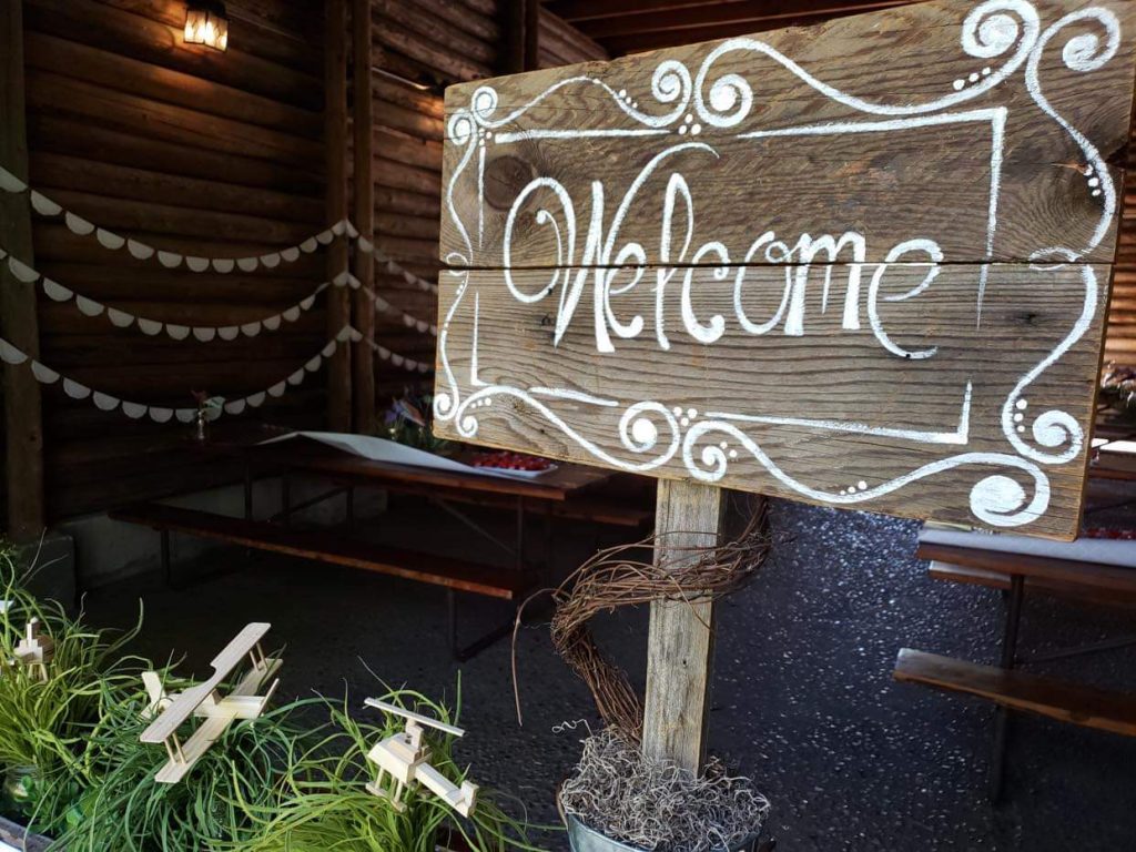Shabby Chic Welcome Sign - Rigby Wedding Rentals