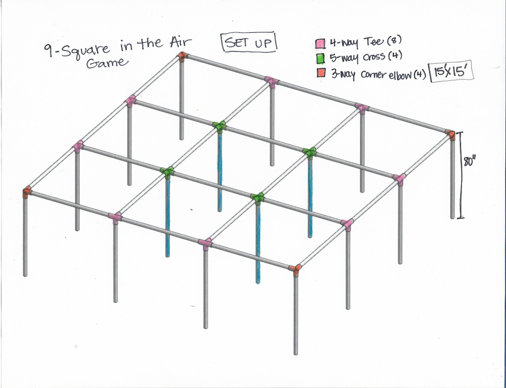 9-Square in the Air Game - Rigby Wedding Rentals